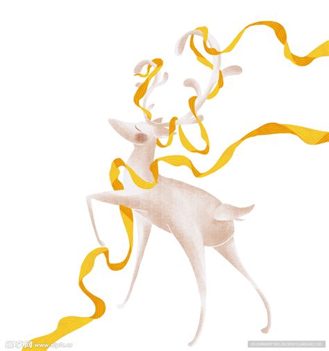 敦煌仙鹿九色鹿 设计图 海报设计 广告设计 设计图库 昵图网