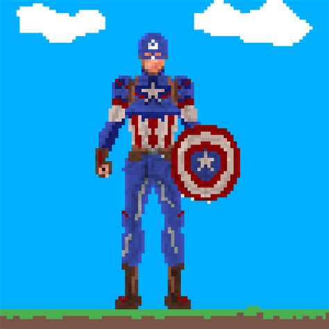 Spreadsheet Pixel Art Captain America At Keith Joseph Blog
