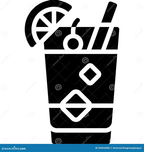 Tequila Sunrise Cocktail Icon Alcoholic Mixed Drink Vector Stock Vector Illustration Of Drink