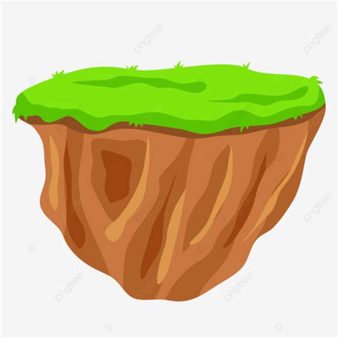 Floating Island Simple Illustration Vector Land Island Nature PNG