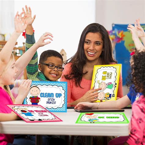 Educational Posters 10 Pcs A4 Classroom Rules Preschool Class Rules