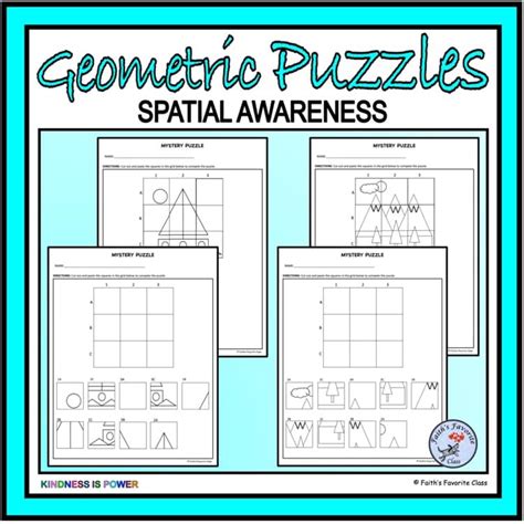 Geometric Puzzles Spatial Awareness By Faiths Favorite Class Tpt