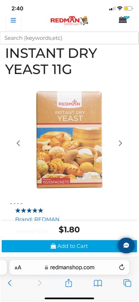 Redman Yeast For Bread Etc Food And Drinks Other Food And Drinks On Carousell
