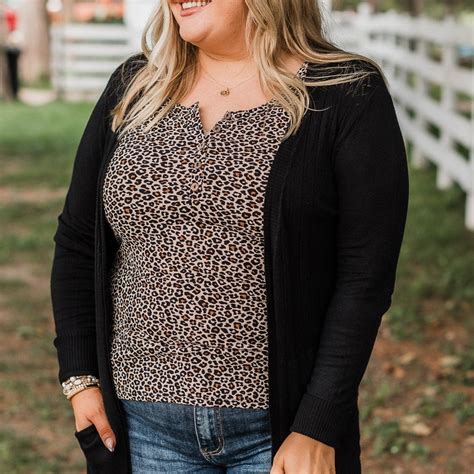 Found Myself Open Front Knit Cardigan Black The Pulse Boutique