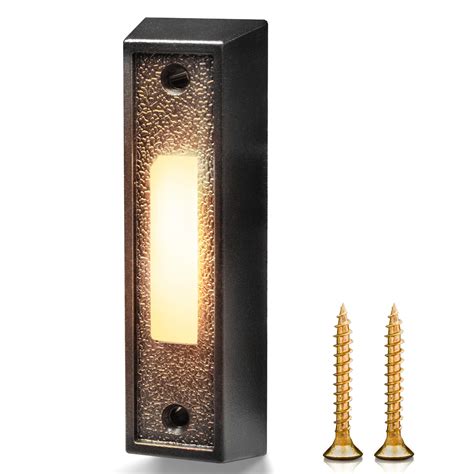 Betus Led Lighted Doorbell Button Classic Rectangular Wall Mounted