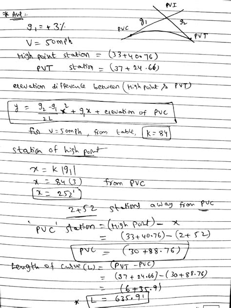 Solved D Question Pts An Equal Tangent Crest Vertical Curve Has A Course Hero