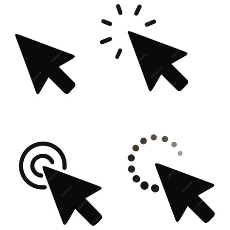 Premium Vector Vector Cursor Mouse Click Computer Arrow Icon Set