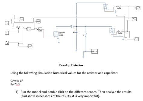 Envelop Detector Using The Following Simulation