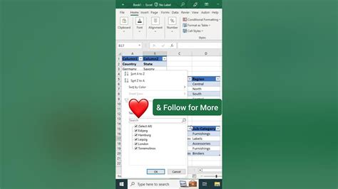 Apple Filters To Multiple Tables In Single Excel Sheet 🖥 Shorts Excel Exceltricks