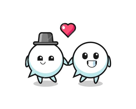Premium Vector Speech Bubble Cartoon Character Couple With Fall In