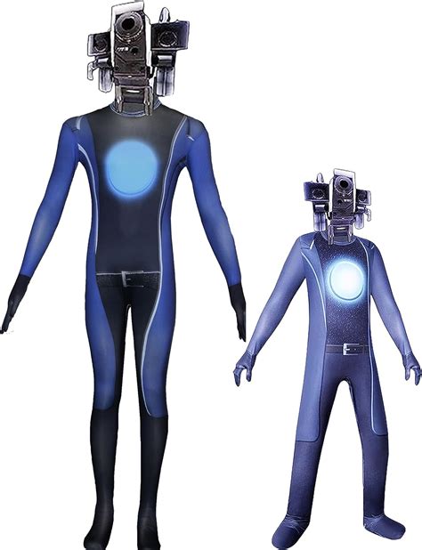 Shynecoosp Skibidi Toilet Costumes Adults Cameraman Cosplay Tv Man Jumpsuit For
