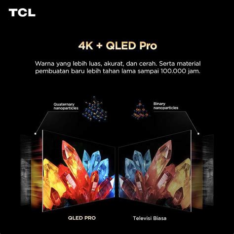 Promo Tcl 50 Inch 4k Qled Google Tv T Screen Dolby Vision Atmos Slim Uni Body 50c61b