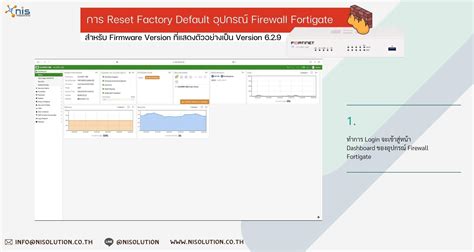 การ Reset Factory Default อปกรณ Firewall Fortigate NIS รบตดตงระบบเนตเวรค แบบครบวงจร