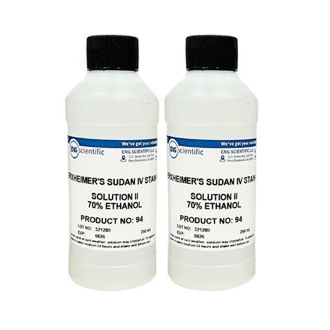 Herxheimer S Sudan Iv Stain Solution Ii 70 Ethanol 2 X 250ml