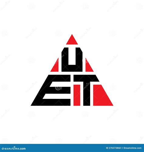 Uet Triangle Letter Logo Design With Triangle Shape Uet Triangle Logo
