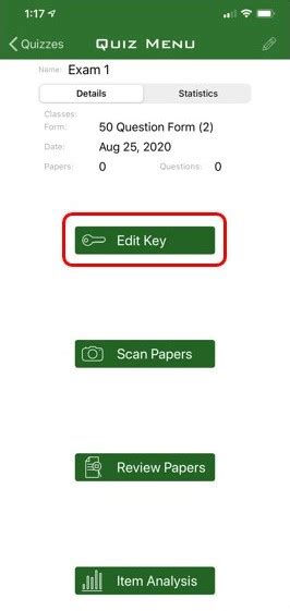Creating A Key In Zipgrade