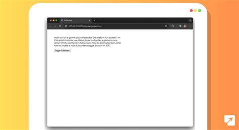 how to use the fullscreen api in javascript