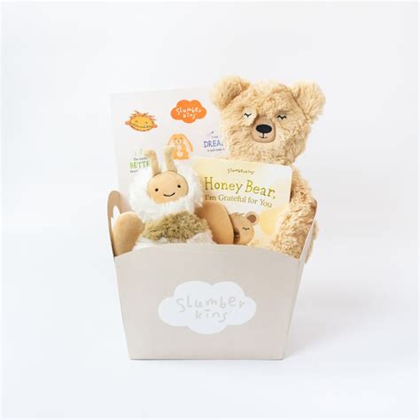 Slumberkins Honey Bear Kin And Bee Mini Gratitude T Basket Blossom
