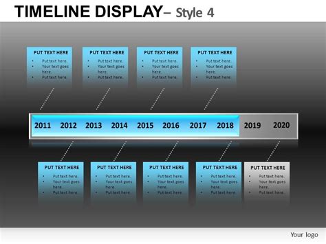 Timeline Display 4 Powerpoint Presentation Slides DB Graphics