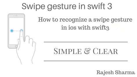 Swipe Gesture Recognizer Swift 3 Youtube