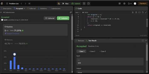 Sana S On Linkedin Leetcode Codingchallenge Palindromenumber