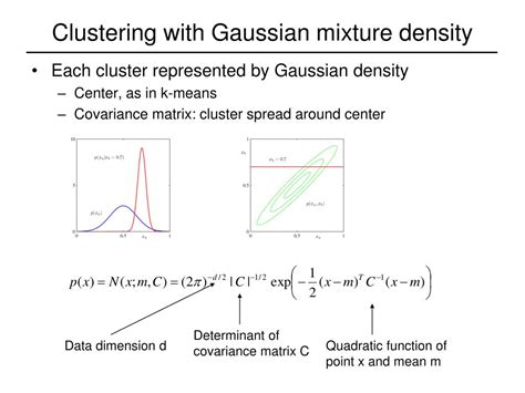 ppt clustering with k means and mixture of gaussian densities