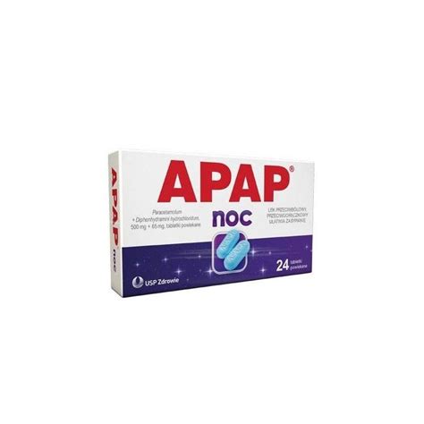 Apap Noc 24 Tabletki Leki I Suplementy Ból Ból Głowy I Migrena