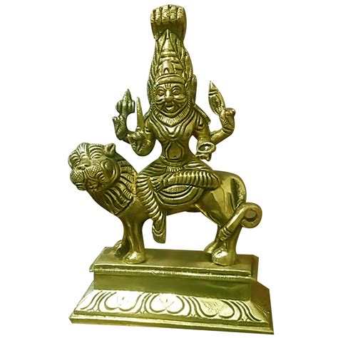 Bi695 Aadhyathmik Pratyangira Idol In Brass 6 Inch 770grams