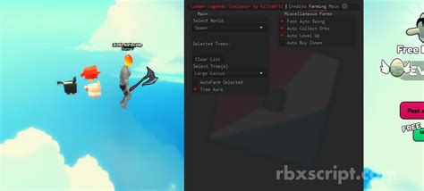 Lumber Legends Simulator Auto Collect Orbs Tree Aura Auto Buy