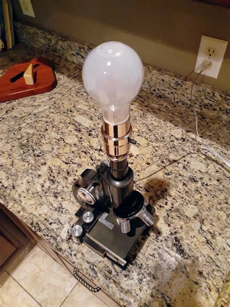 Microscope Lamp Desk Lamp Lamp Of Science Etsy
