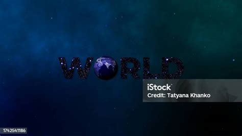 3d 애니메이션 텍스트 세계와 회전하는 지구 세계 환경의 날 인사말 3d 회전하는 행성이 있는 애니메이션 텍스트 개념에 대한 스톡 사진 및 기타 이미지 Istock