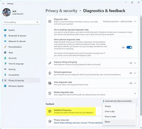 How To Disable Feedback In Windows 11