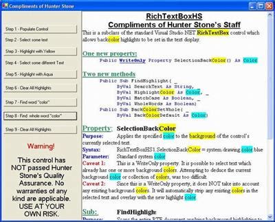 RichTextBox With Background Highlighting In VB NET CodeProject