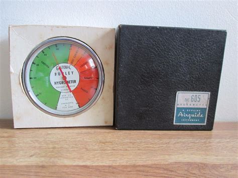 Vintage Airguide Humidity Indicator Burley Gastobac Tobacco Model 605