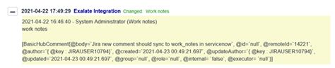 How To Sync Jira Comment Into Servicenow Work Notes Field General Questions Exalate