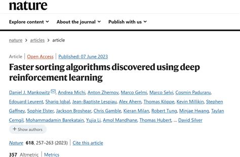 谷歌使用深度强化学习发现了更快的排序算法 Heapdump性能社区