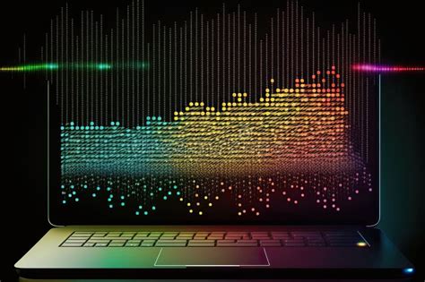 Digital Data And Network Connection On Laptop Screen Big Data Analysis Stock Illustration