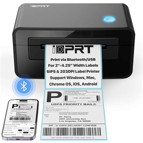 Idprt Bluetooth Thermal Shipping Label Printer For Phone