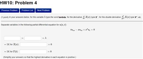 solved hw10 problem 4 previous problem problem list next