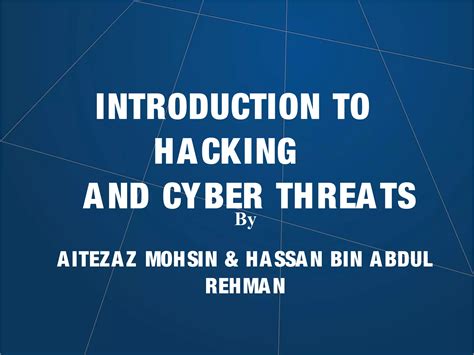 Introduction To Hacking Ppt