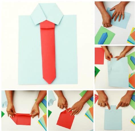 آموزش مرحله به مرحله کارت پستال بامزه با کاغذ رنگی برای روز پدر