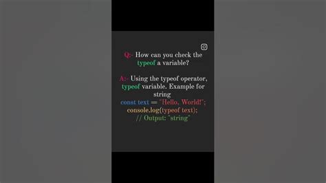 Typeofvariable In Javascriptfollowformore 👍javascript👩‍💻