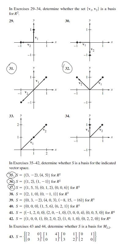 solved in exercises 29 34 determine whether the set vi v21