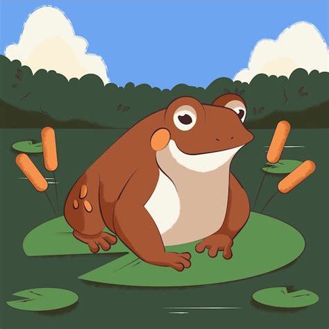 Free Vector Hand Drawn Cartoon Toad Illustration