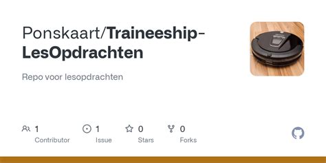 Github Ponskaarttraineeship Lesopdrachten Repo Voor Lesopdrachten