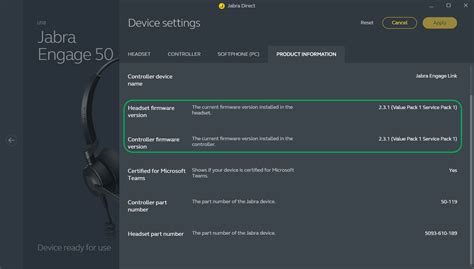 how do i find the firmware version of my jabra device using jabra