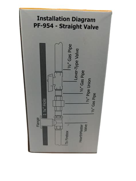 Hearthmaster Pro Flex Fireplace Straight Valve Key And Flange Pf 954 Nic