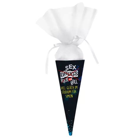 Striefchen® SchultÜte FÜr Studenten Mit Wunschtext Sex Drugs Rock