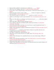 CIS 101 Module 10 SAM Exam Quiz Docx Electrical Data Suitable For Transmission Is Called A N