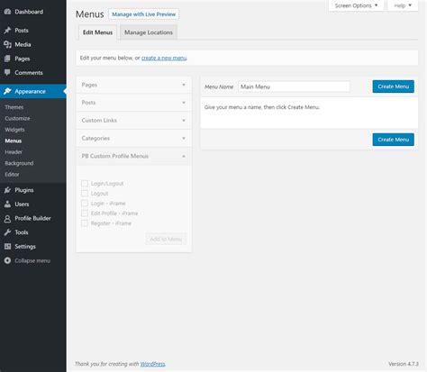 Custom Profile Menus Cozmoslabs